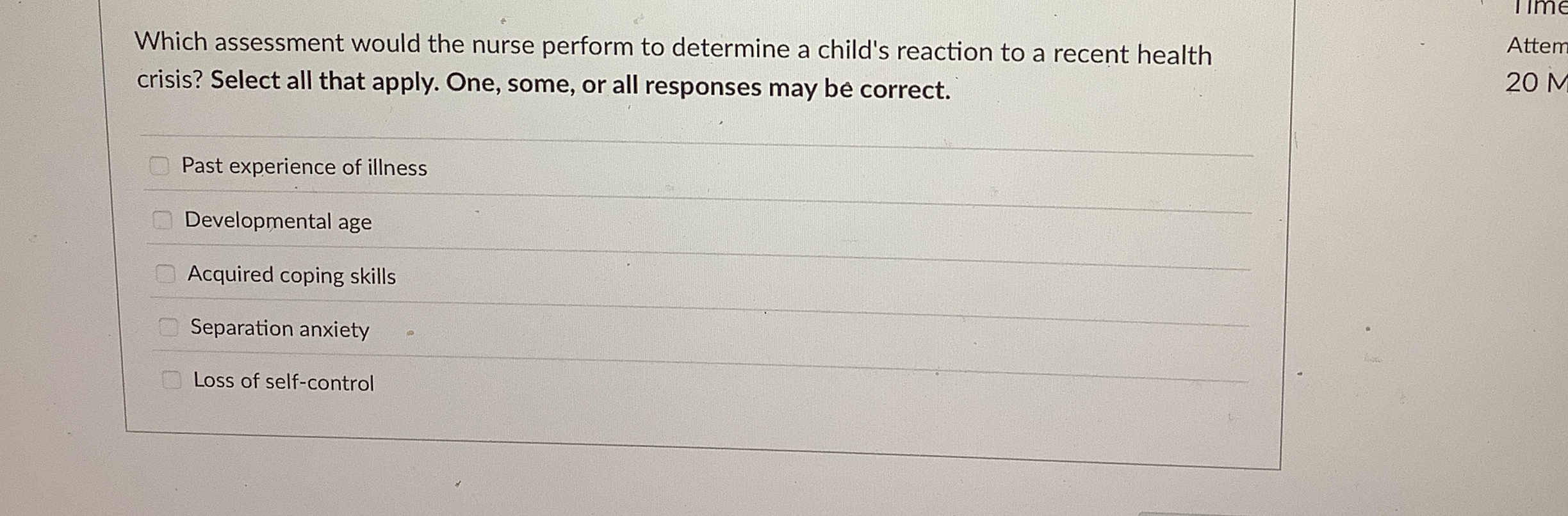 Solved Which assessment would the nurse perform to determine | Chegg.com