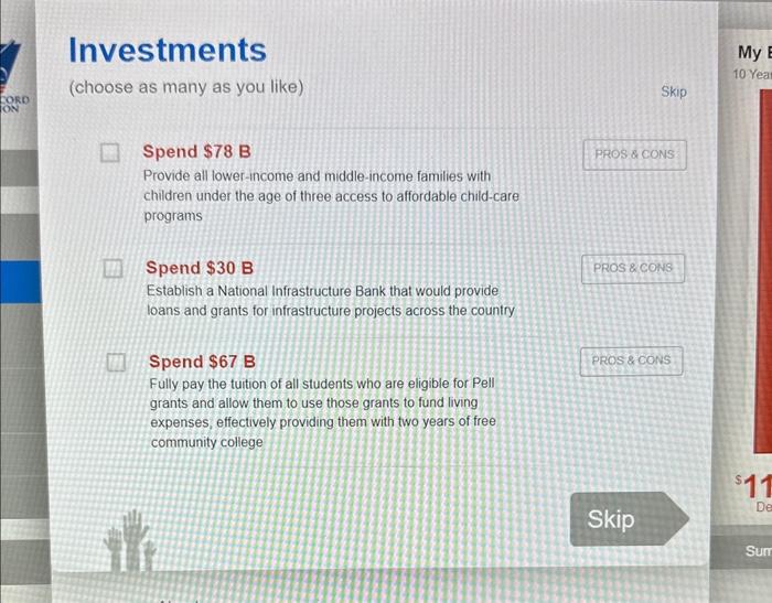 3. Complete the "Federal Budget Challenge" at the | Chegg.com