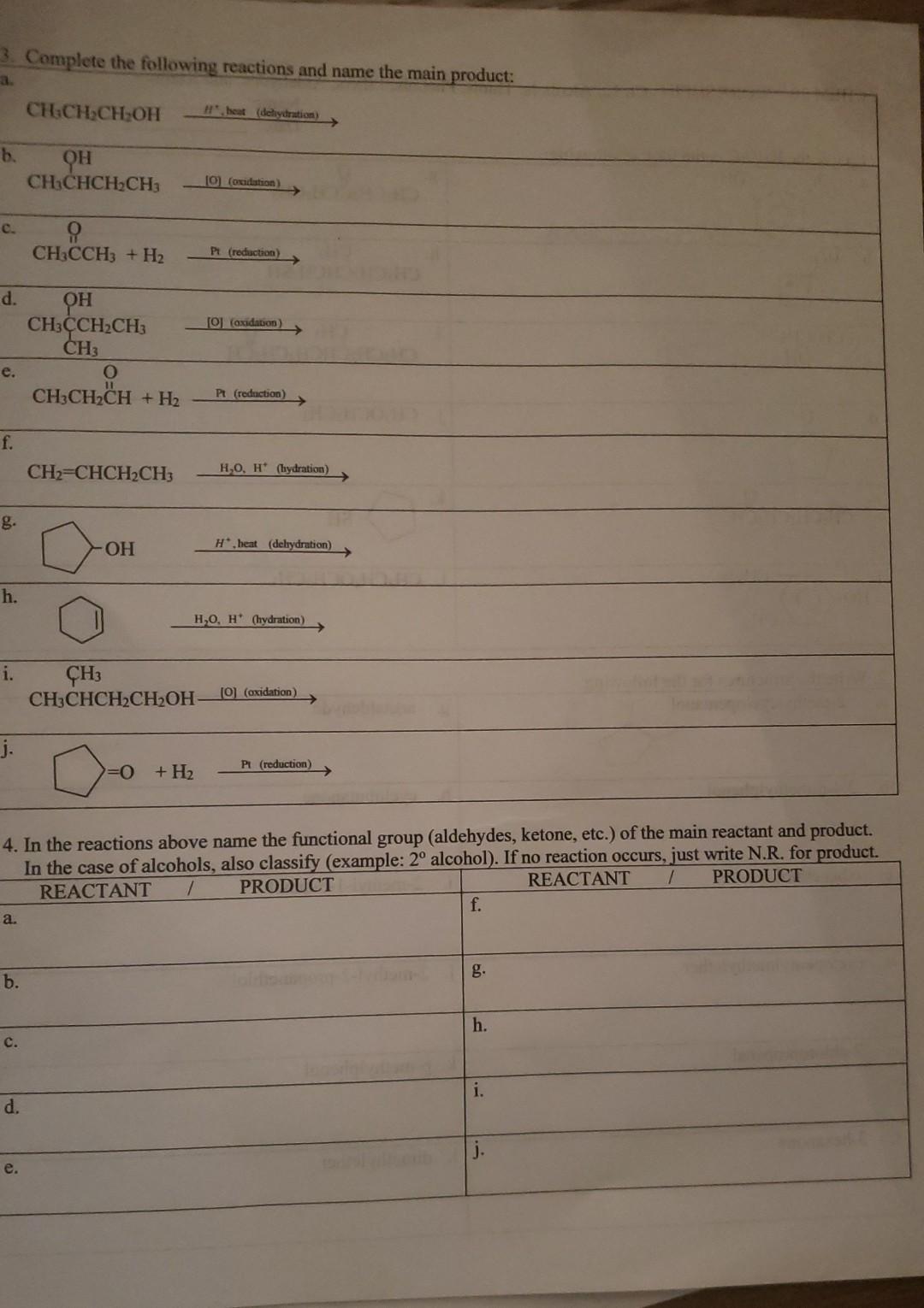 Solved CHEM 20 WORKSHEET: Ch 12, Alcohols, Thiols, Phenols, | Chegg.com