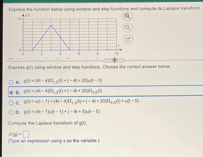 Solved Express the function below using window and step | Chegg.com