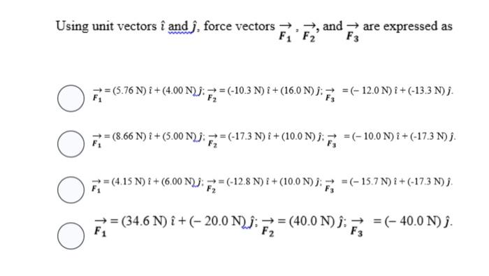 Solved Three Forces Act On An Object As Shown In The