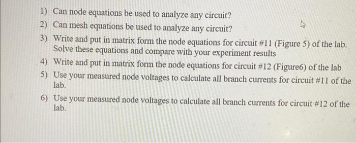 Solved 1) Can node equations be used to analyze any circuit? | Chegg.com