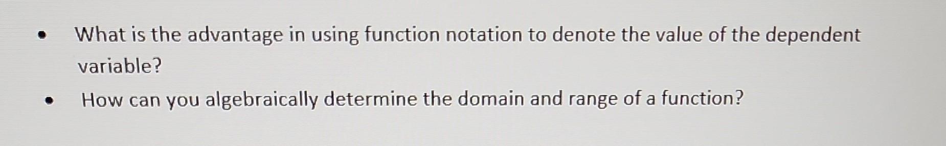 Solved - What is the advantage in using function notation to | Chegg.com
