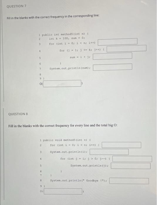Solved What is the big O notation of the following function: | Chegg.com