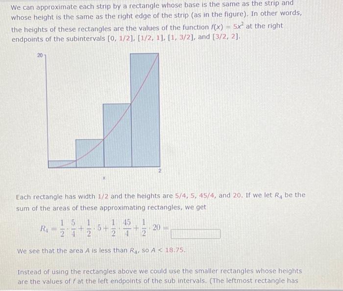 Solved 20 Video Example EXAMPLE 1 Use rectangles to estimate | Chegg.com