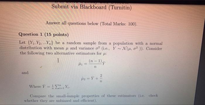 Solved Answer all questions below (Total Marks: 100). | Chegg.com