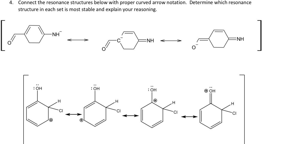 Solved Connect the resonance structures below with proper | Chegg.com