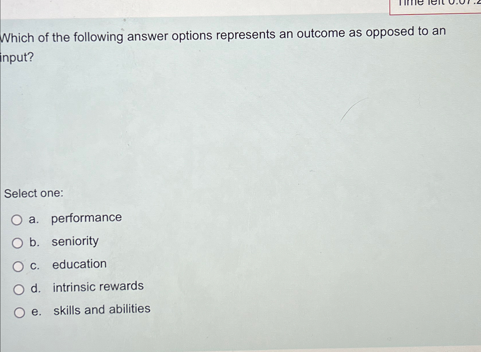 Solved Which of the following answer options represents an | Chegg.com