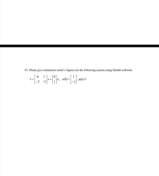 Solved 15 Please Give Simulation Results Figures For The 
