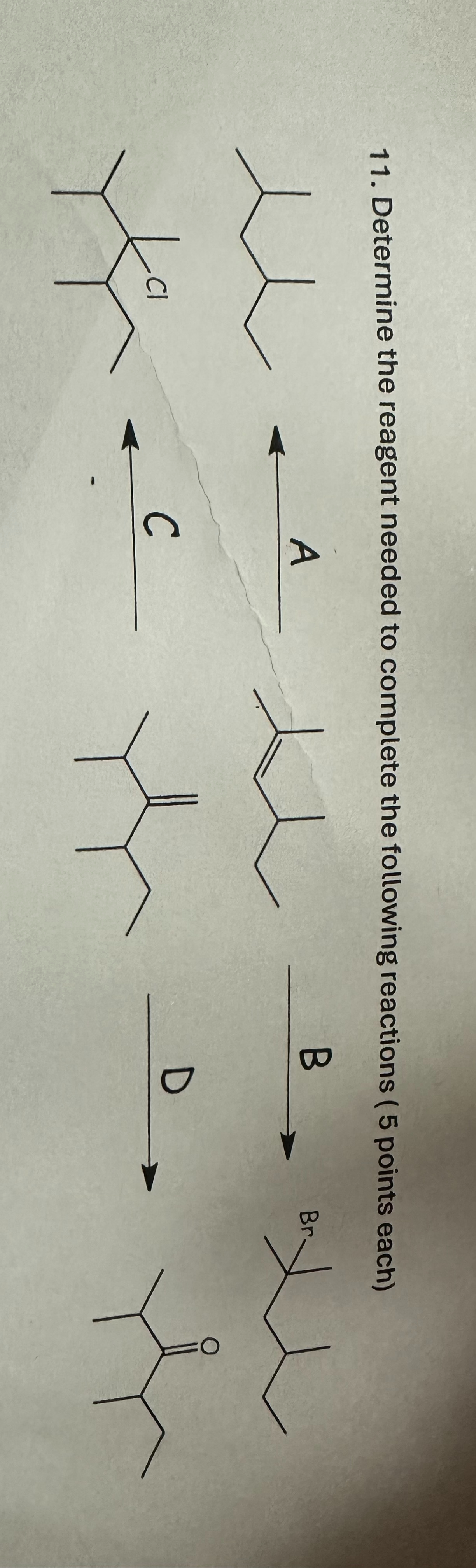 Solved Determine the reagent needed to complete the | Chegg.com