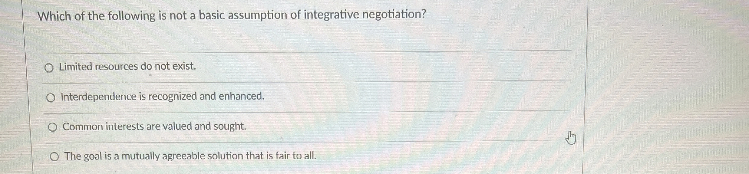 Solved Which of the following is not a basic assumption of | Chegg.com