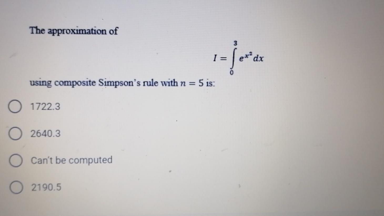 Solved The approximation of 3 dx using composite Simpson's | Chegg.com