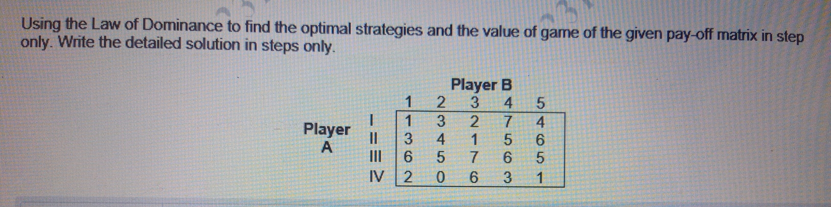 Solved Using the Law of Dominance to find the optimal | Chegg.com