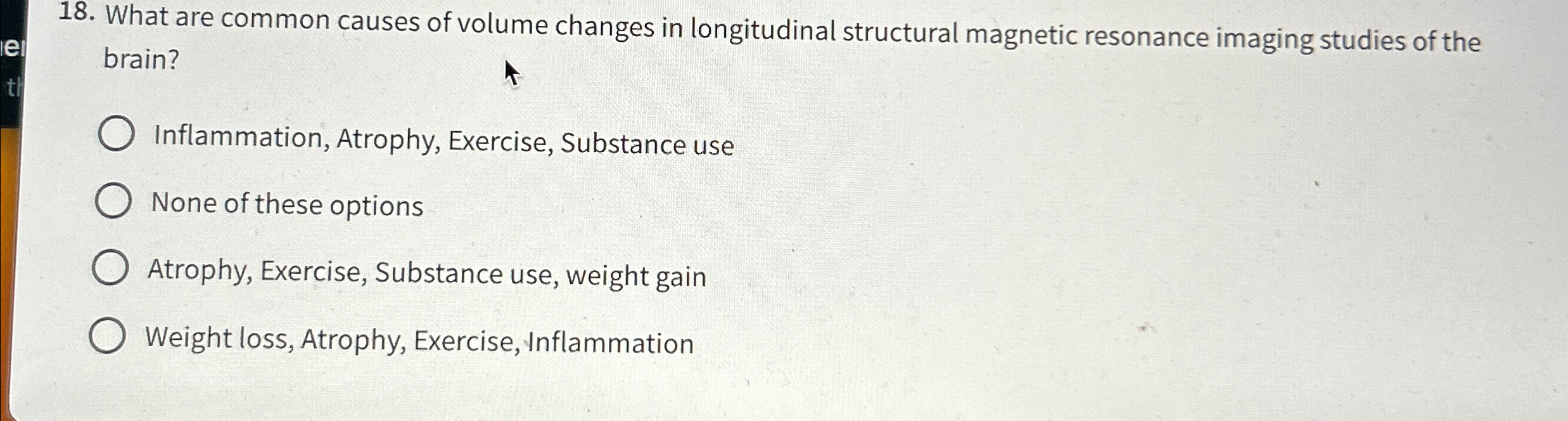 Solved What are common causes of volume changes in | Chegg.com