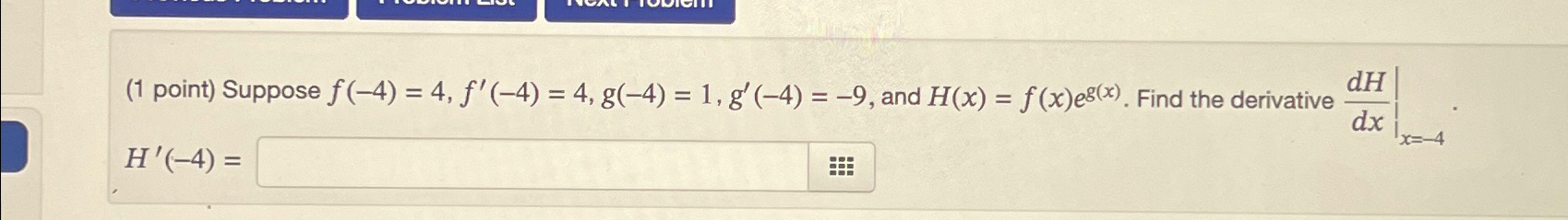 Solved (1 ﻿point) ﻿Suppose | Chegg.com