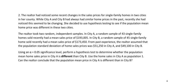 Solved For each problem, show at minimum: 1) The null and | Chegg.com