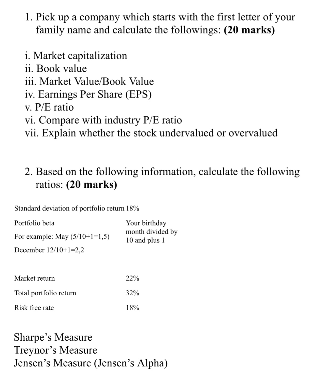 Solved Pick up a company which starts with the first letter | Chegg.com