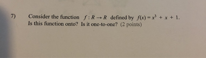 Solved Consider the function f: R R defined by f(x) = x + x | Chegg.com