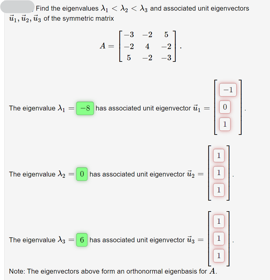 Solved Find the eigenvalues λ1