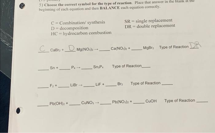 Solved 5) Choose the correct symbol for the type of | Chegg.com