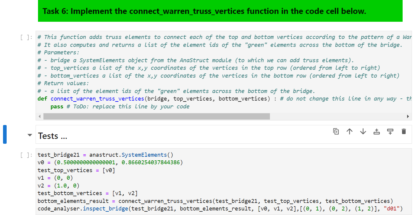 Solved Task 6: Implement the connect_warren_truss_vertices | Chegg.com