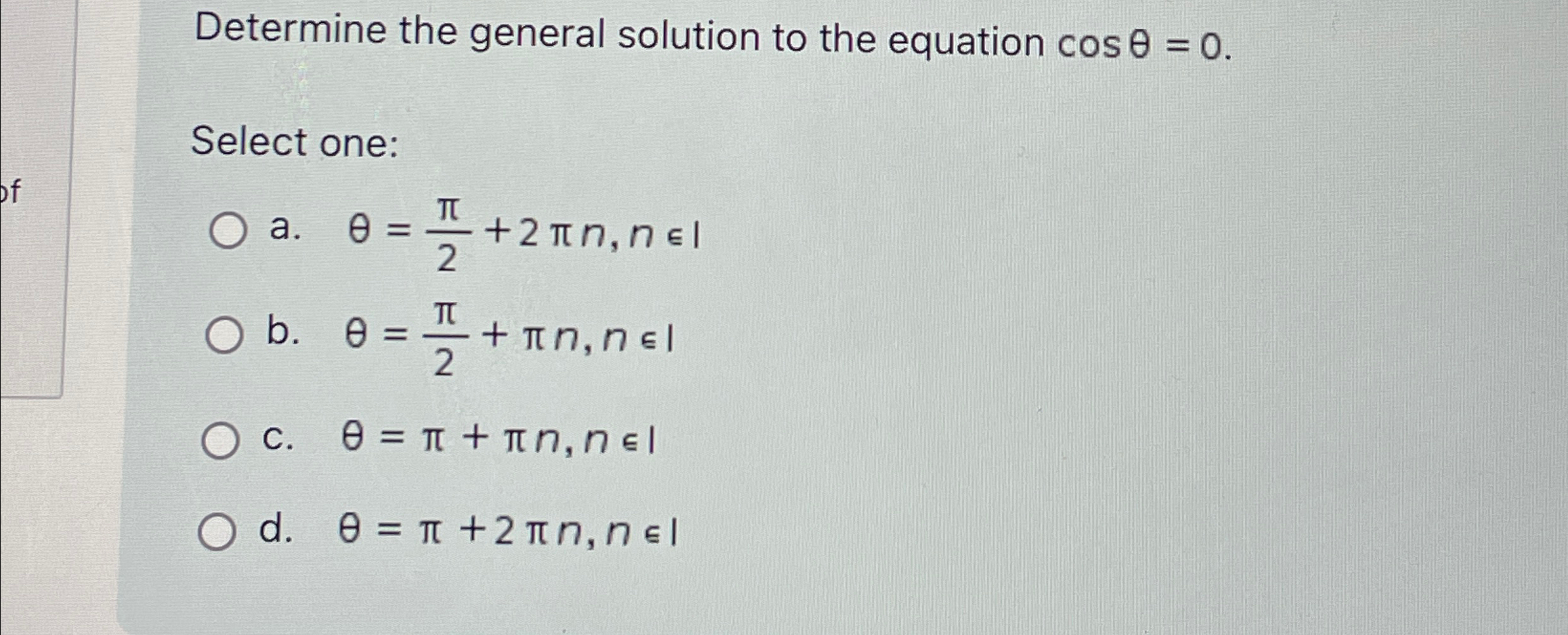 Solved Determine the general solution to the equation | Chegg.com