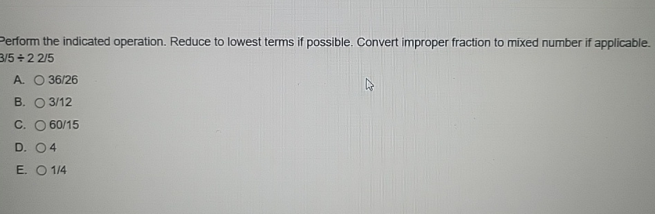 Solved Perform the indicated operation. Reduce to lowest | Chegg.com
