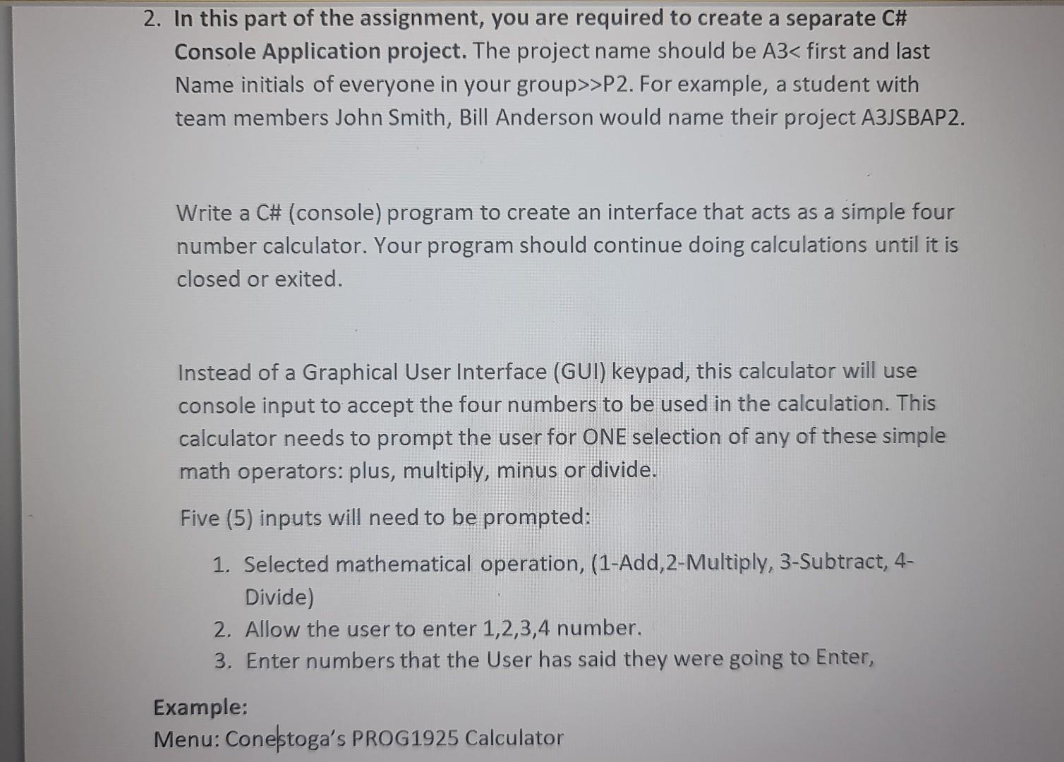 Solved 2. In this part of the assignment, you are required | Chegg.com