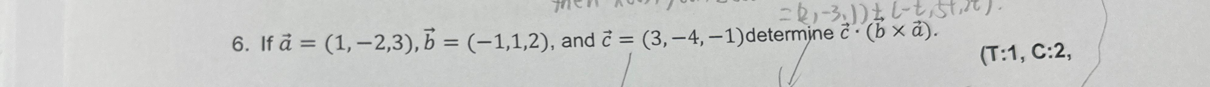 Solved If vec(a)=(1,-2,3),vec(b)=(-1,1,2), ﻿and | Chegg.com