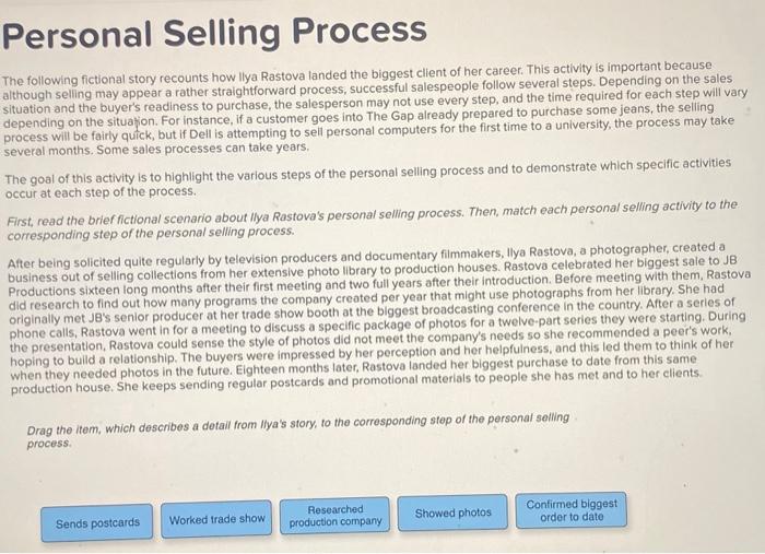 The following fictional story recounts how llya | Chegg.com