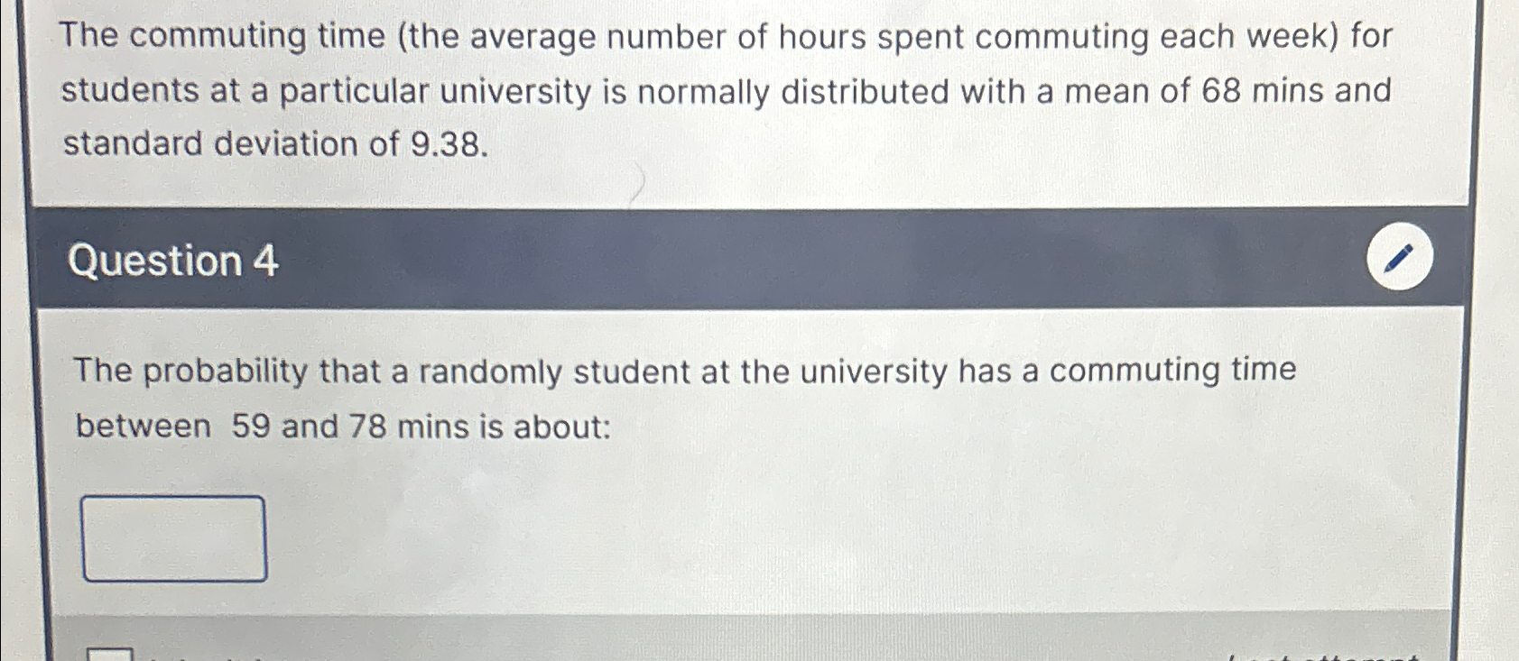 Solved The commuting time (the average number of hours spent | Chegg.com