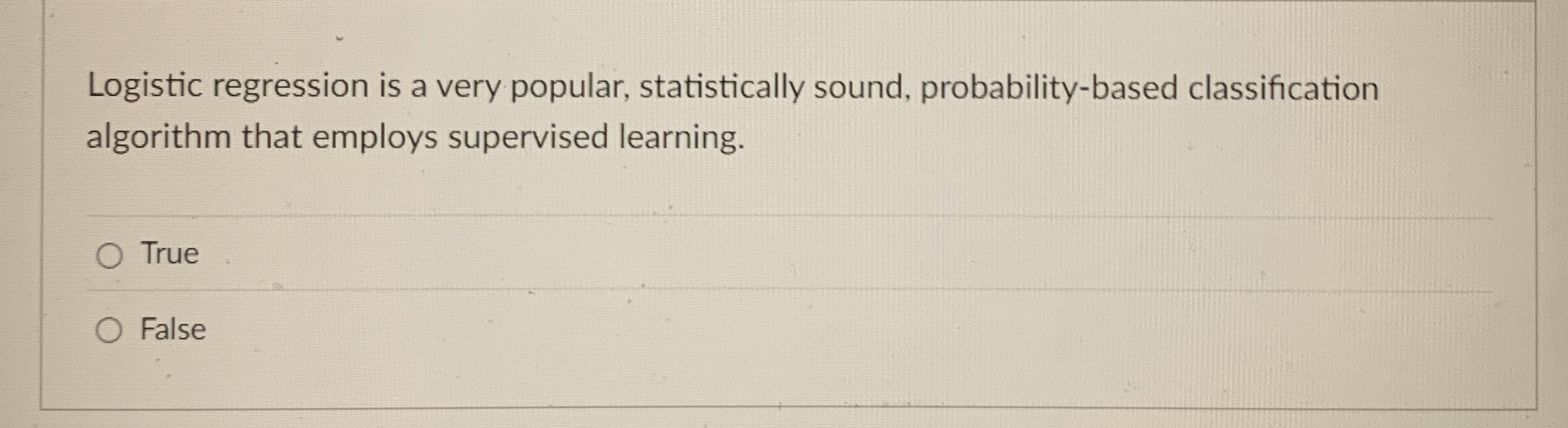 Solved Logistic regression is a very popular, statistically | Chegg.com