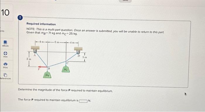 Solved 10 pints eBook Hint Print References ! Required | Chegg.com