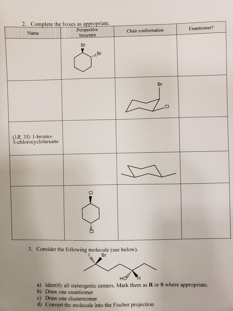 Solved STEREOCHEMISTRY Remote Instruction Version | Chegg.com