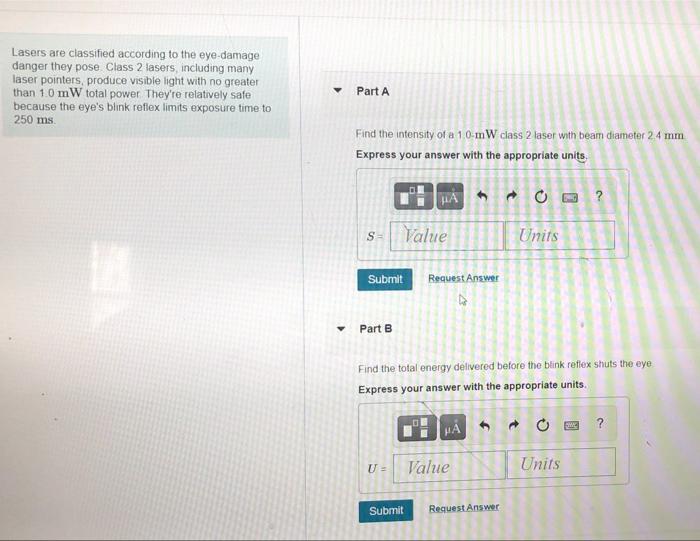 Solved Lasers are classified according to the eye damage | Chegg.com