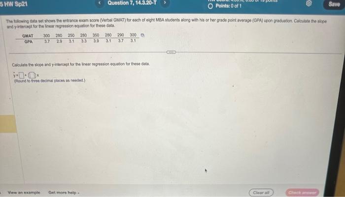 Solved The following data set shows the entrance exam score | Chegg.com