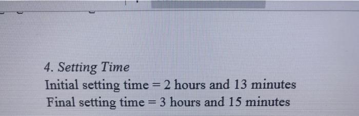 Solved 05. Setting Time of Hydraulic Cement by Vicat Needle | Chegg.com