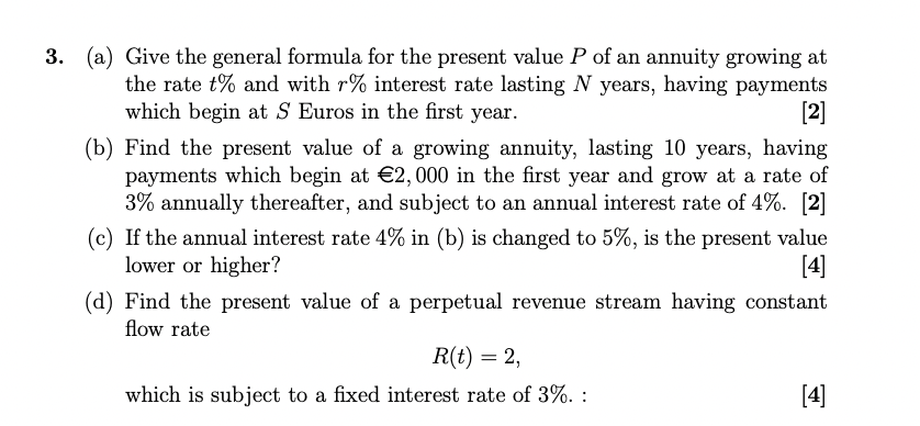 Solved (a) ﻿Give the general formula for the present value P | Chegg.com