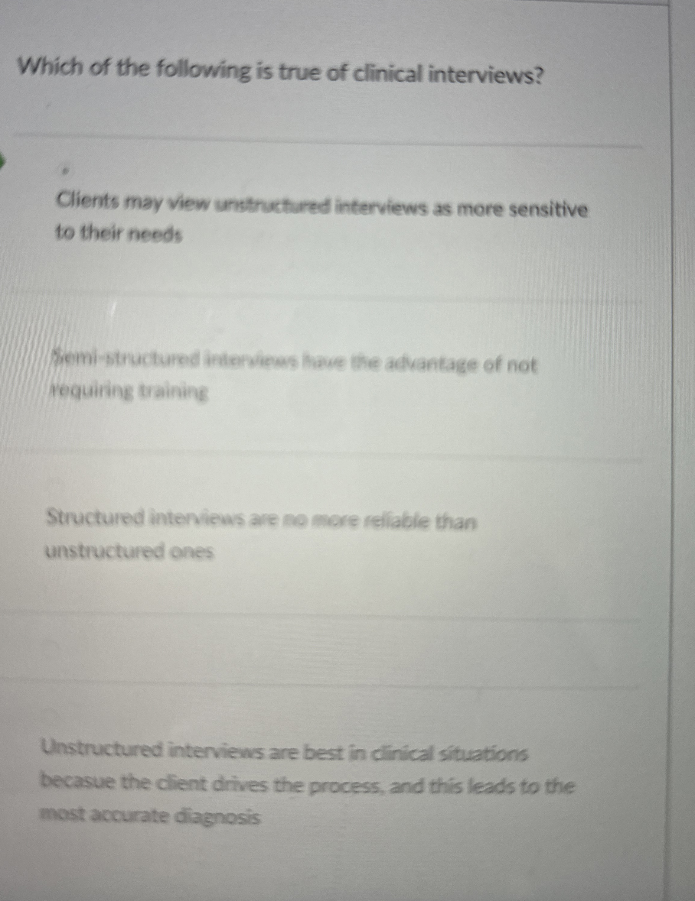 Solved Which of the following is true of clinical | Chegg.com