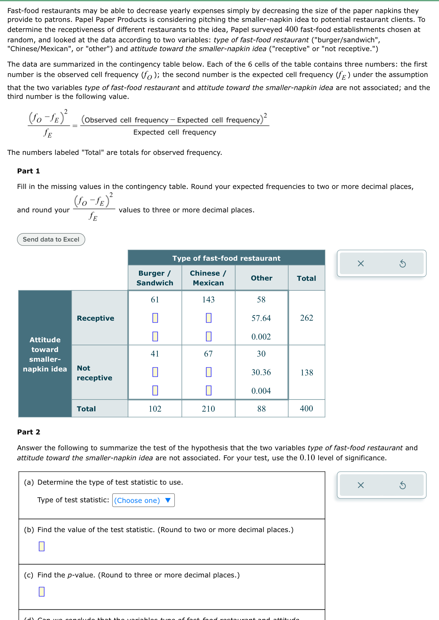 Solved Fast-food restaurants may be able to decrease yearly | Chegg.com