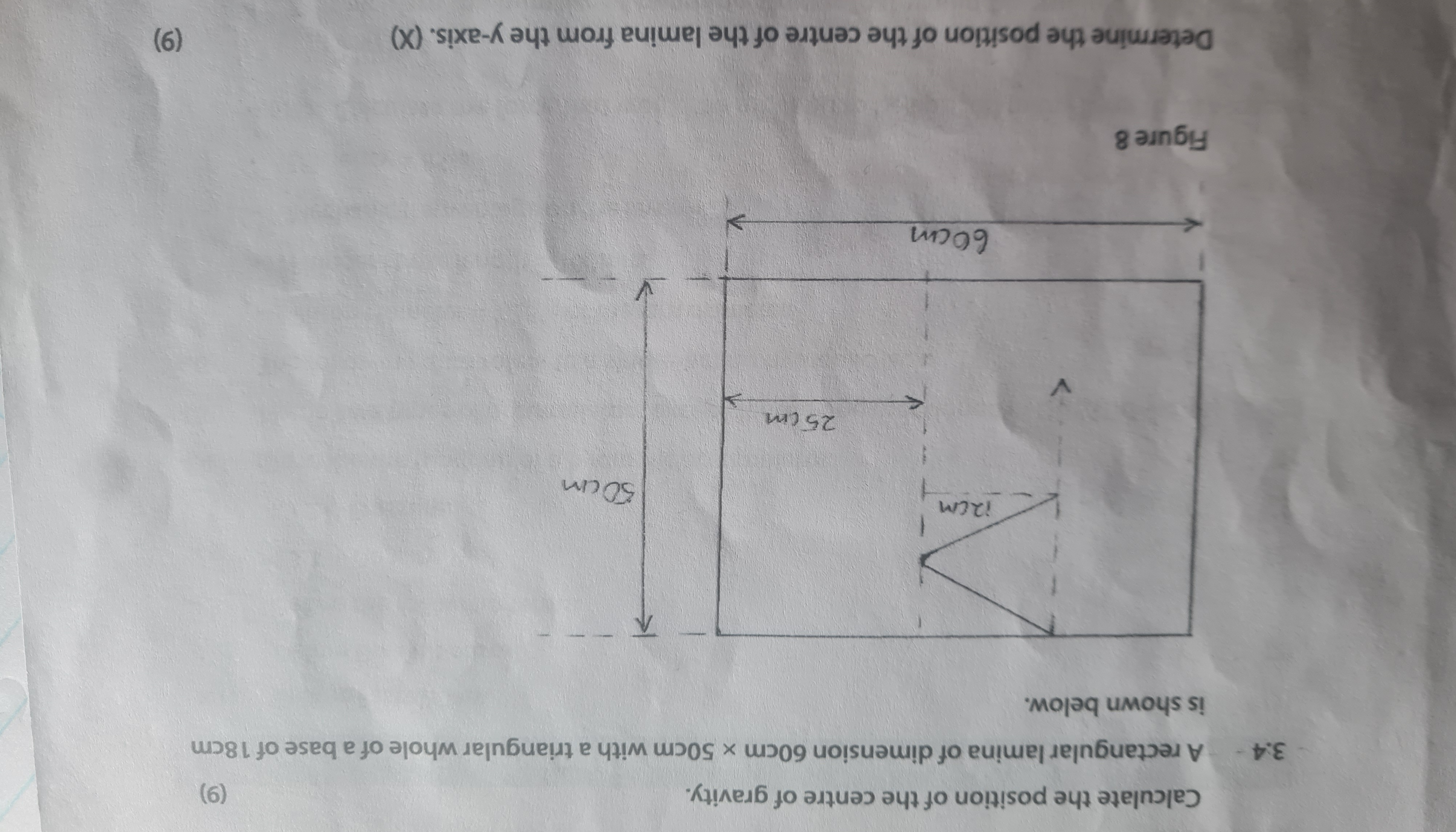 Solved Calculate the position of the centre of | Chegg.com