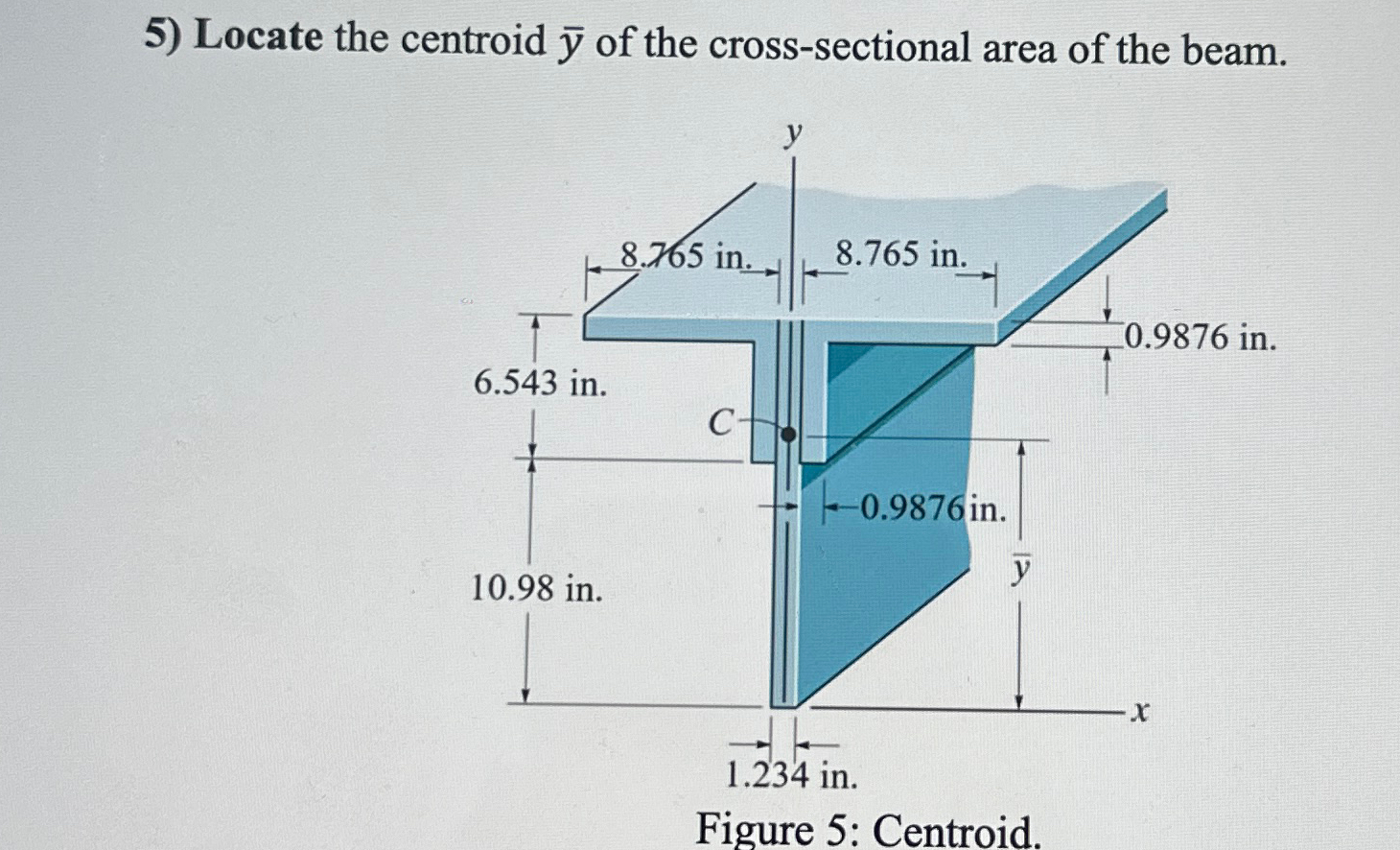 Solved Locate the centroid ?bar (y) ﻿of the cross-sectional | Chegg.com