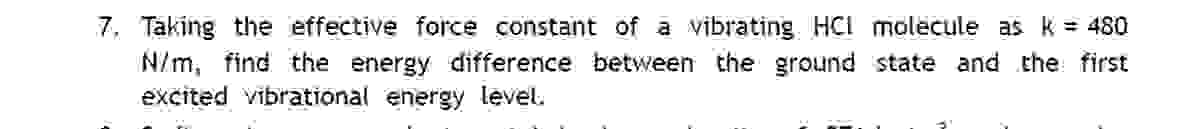 Solved Taking the effective force constant of a vibrating. | Chegg.com