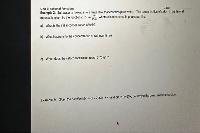 Solved Unit 3: Rational functions Date: Example 2: Salt | Chegg.com