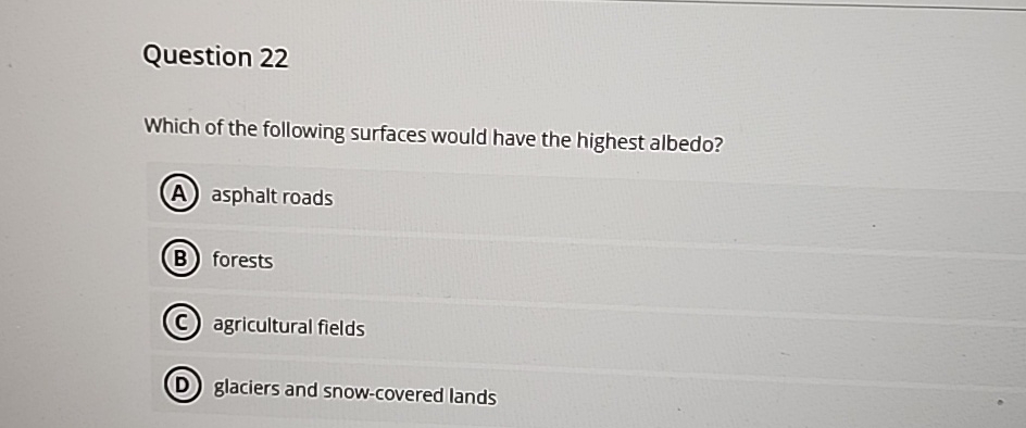 Solved Question 22Which of the following surfaces would have | Chegg.com