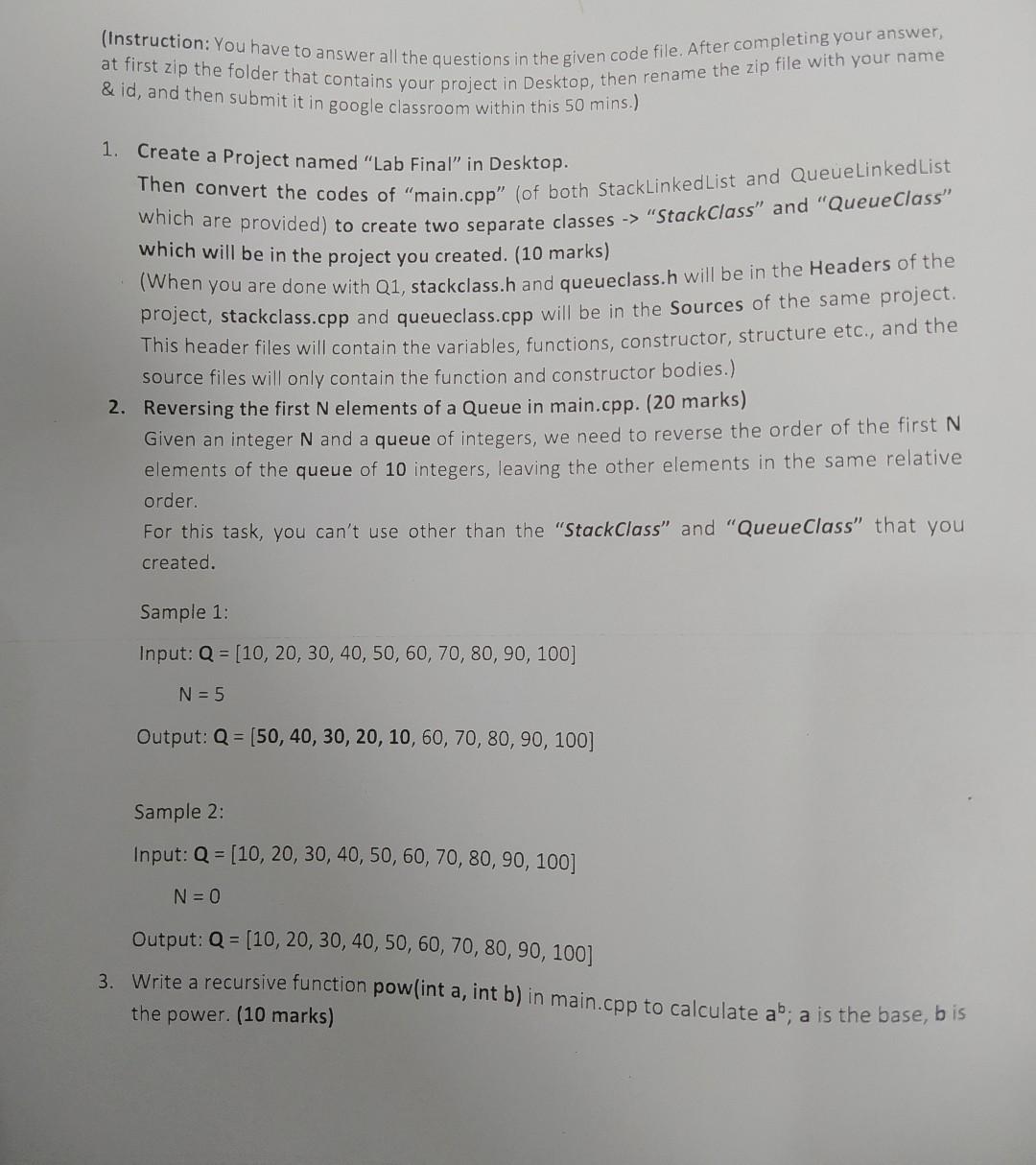 Solved (Instruction: You have to answer all the questions in | Chegg.com