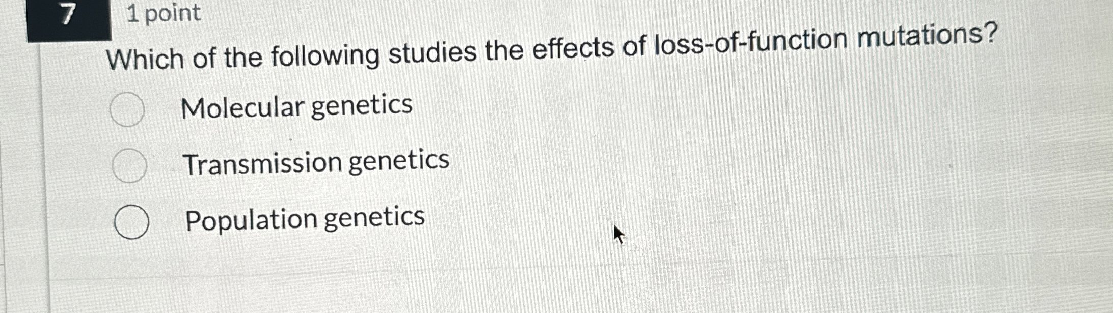 Solved 71 ﻿pointWhich of the following studies the effects | Chegg.com