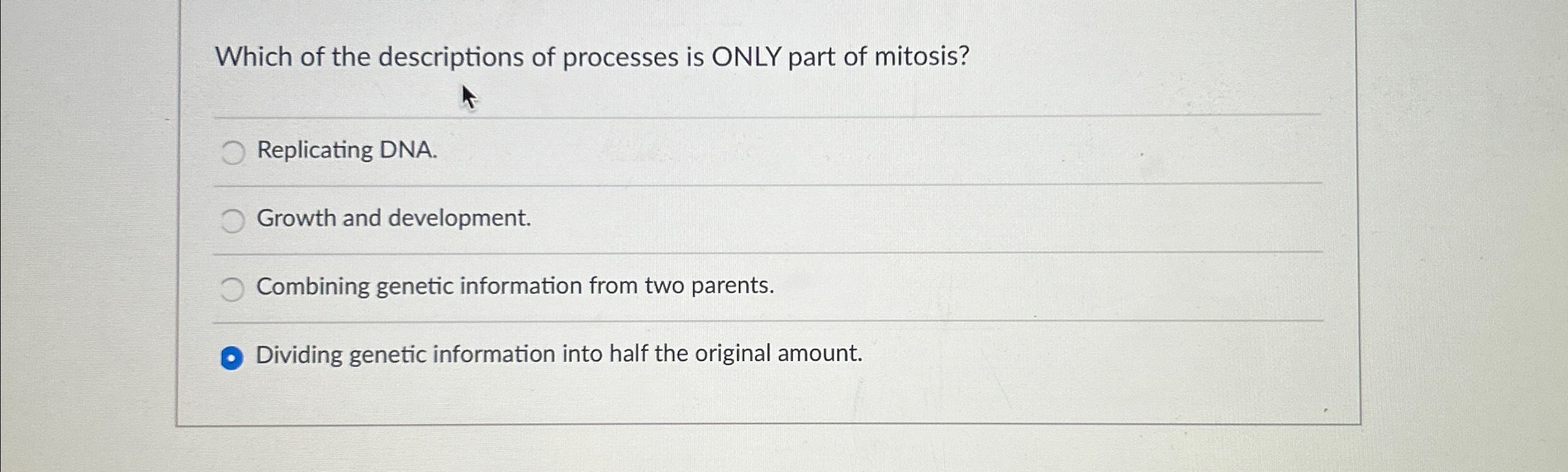 Solved Which of the descriptions of processes is ONLY part | Chegg.com