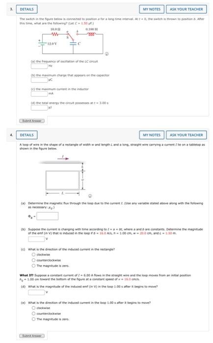 Solved 3. (a) the treauency of escilation of the iC erovit. | Chegg.com