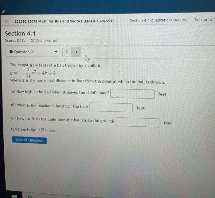 Solved 202210:13073 Math for Bus and Soc Scs (MATH-1324-551) | Chegg.com